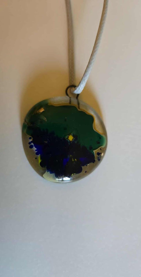 Deep Forest Bloom Pendant – House of Joy Glassworks